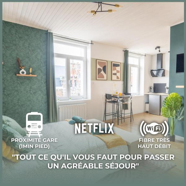 Le Prestigieux - Proximité Immédiate Gare Valenciennes I Tramway I Netflix I Idéal ÉTudiant, Salarié - ÉLégant & Confort - Valenciennes