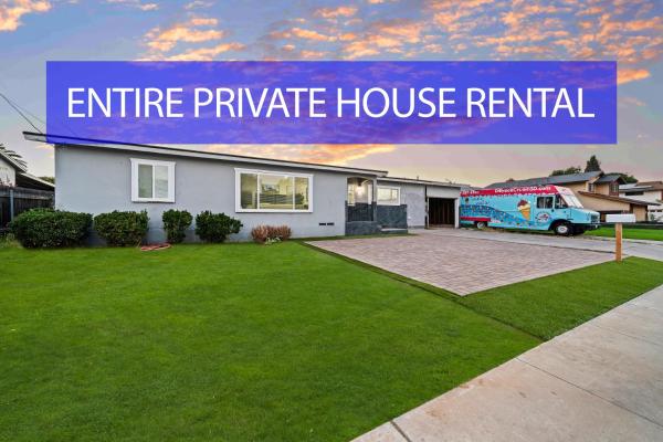 Entire Private 4-br House, W Hot Tub, King Bed, 80 Tv, Gated Yard, Ranch Style, Available Now - Santee, CA