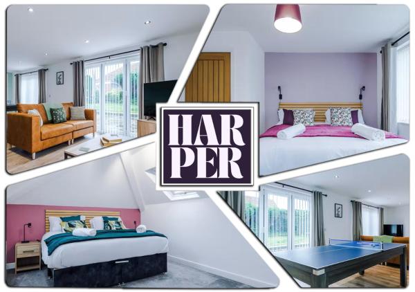 Sleeps 8 Loft Bedroom By Harperletting Short Lets & Serviced Accommodation Buckley With Pool Table & Long Or Short Stays - Mold