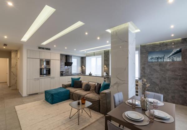 Апартаменты с двумя спальнями с завораживающим видом на Днепр возле Мост Сити - Dnipro