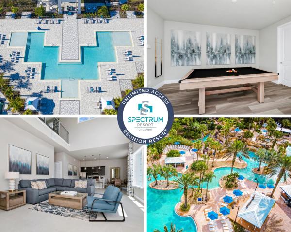Contemporary Condo With Pool Table, Rooftop Terrace And Large Loft With Reunion Resort Water Wark Access Near Disney At Spectrum Resort Orlando By Rentyl - B40 #224 - United States