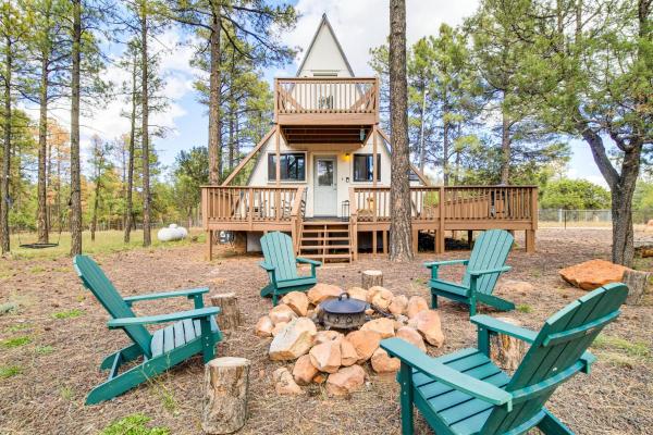 Rim Country Retreat: A-frame Cabin W/ Large Deck - Arizona