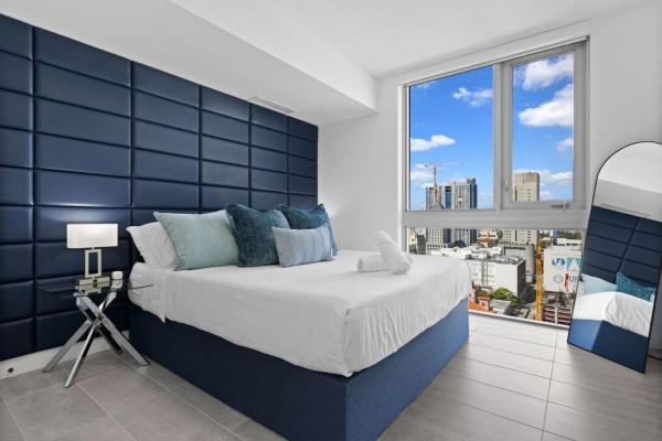 Cal King Bed - Downtown Miami Lux Pool, Gym, Hot Tub - 邁阿密