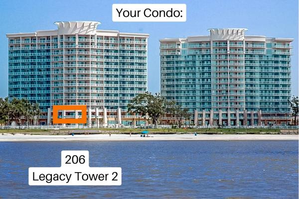 Beachview Condo At Legacy Tower 2 -206 - Fully Furnished 2 Bedroom 2 Bathroom - Mississippi