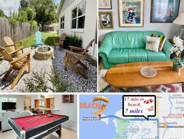 Boutique Stay - Near Beach, Psp4, Billiard Or Pingpong, Fire Pit, Private Yard - New Port Richey, FL