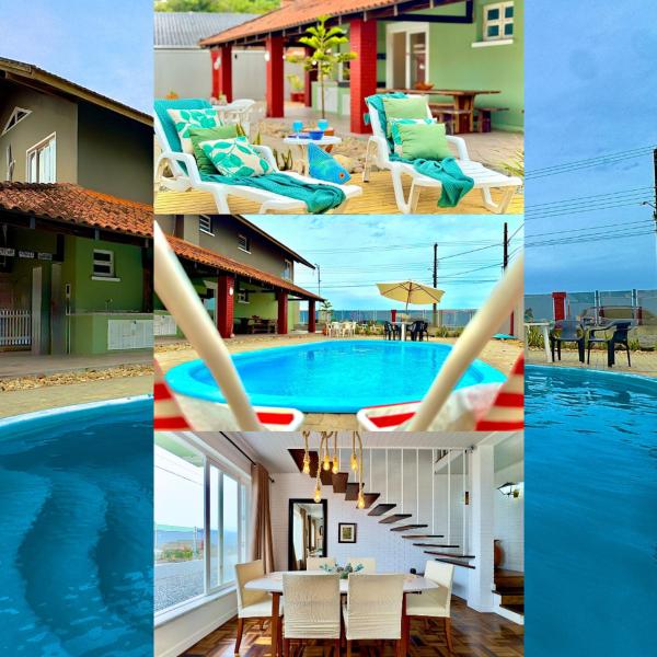 Casa Frente-mar Com Piscina Privativa 2 Churrasqueiras Interna E Externa E Vista Incrível Praia Do Grant Barra Velha - Barra Velha