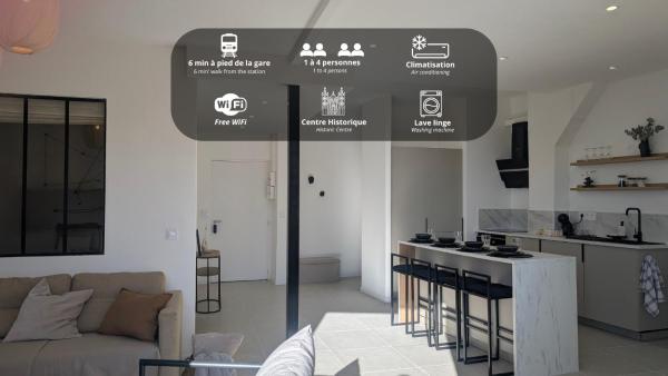 L'alcôve - Appartement Lumineux - Proche Gare - Centre Historique - Wifi - Clim - Béziers