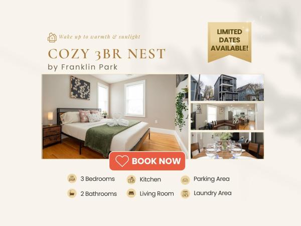 558-1 3br Boston - Modern Nest Near Franklin Park - Waltham, MA