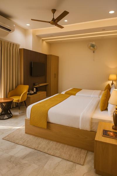 The Mayur Retreat # Near Prem Mandir # On Parikrama Marg # Luxury Room # Prime Location # Property Of The Year # By Chandrodaya Orchid # - Vrindavan