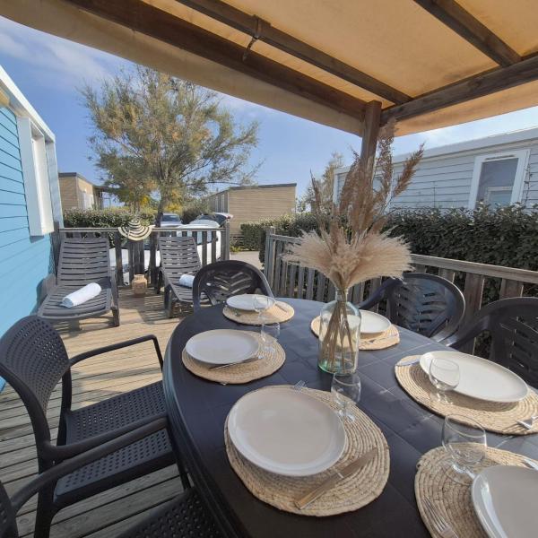 L'azura Mobil Home 6 Personnes Piscines & Plage Camping 5 éToiles Les Dunes - Salses-le-Château