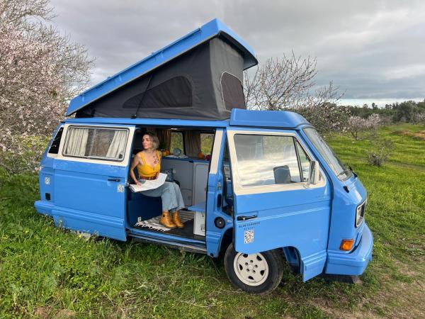 Rent A Campervan Vw T3 Azul In Algarve Portugal - Abrantes