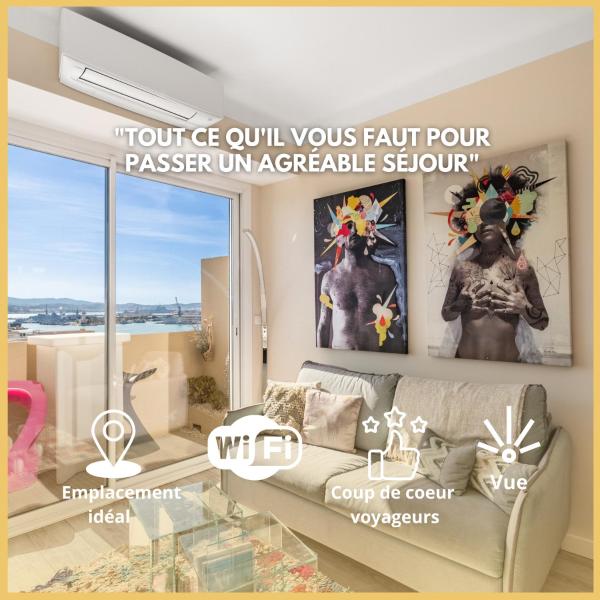 Splendide Appartement Climatisé Vue Mer - Toulon