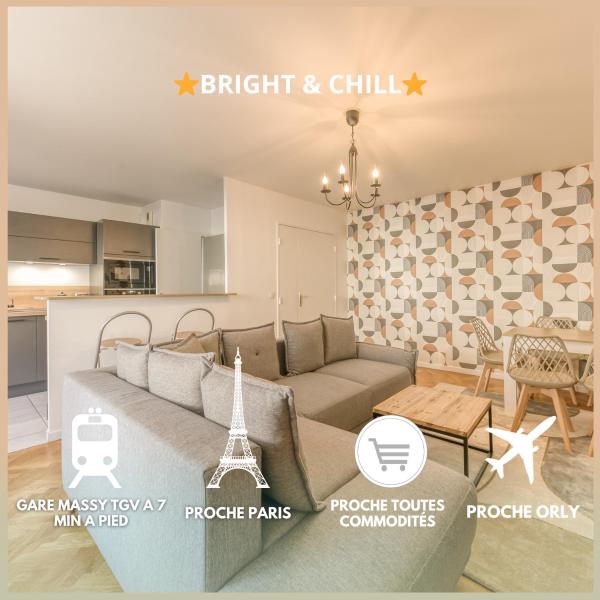 Bright & Chill - Terrasse - À 7 Min Gare Massy Tgv - Saclay