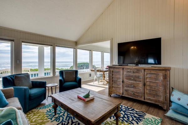 Beach Front Panoramic Vistas! Alicia By The Sea - Waldport, OR