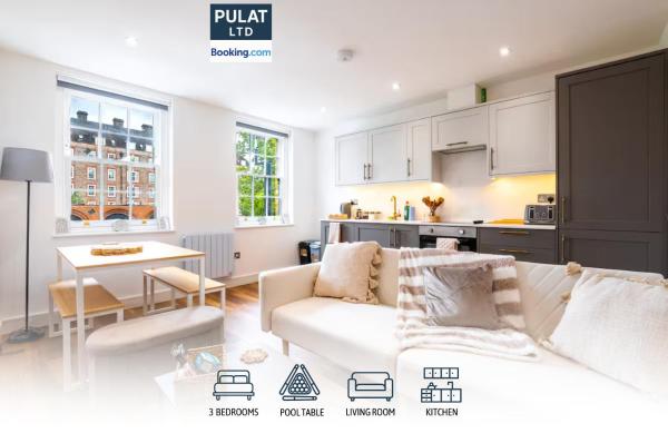 3br Flat By Pulat Short Lets & Serviced Accommodation London With Pool Table, Smarttv - Bloomsbury