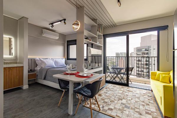 Studio No 18º Andar Completo Com Varanda E Arcondicionado De Frente Ao Metrô Butantã - Osasco