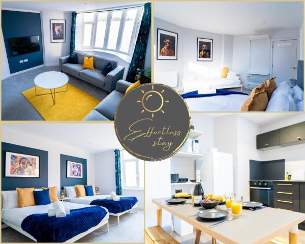 New 2bed Sleeps7 Ground Floor Long Stays Groups Families - Poole