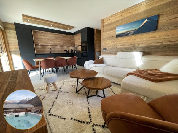 Appartement Haut De Gamme Neuf Avec Terrasse De 60m2 Plein Sud Avec Jacuzzi - 8 Personnes - App 101 - La Grave