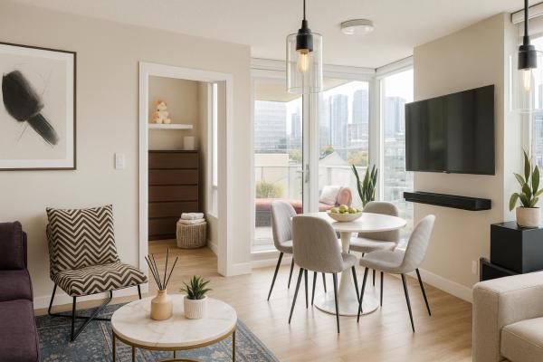 High-rise 2br Apartment With City Views And Cozy Interiors - Vancouver