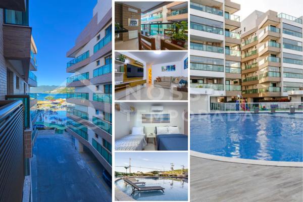 Apto 2 Quartos Com SuÃte - Piscina E Lazer Completo - Vista Mar E Churrasqueira - 50m Da Praia Dos Anjos - Arraial do Cabo