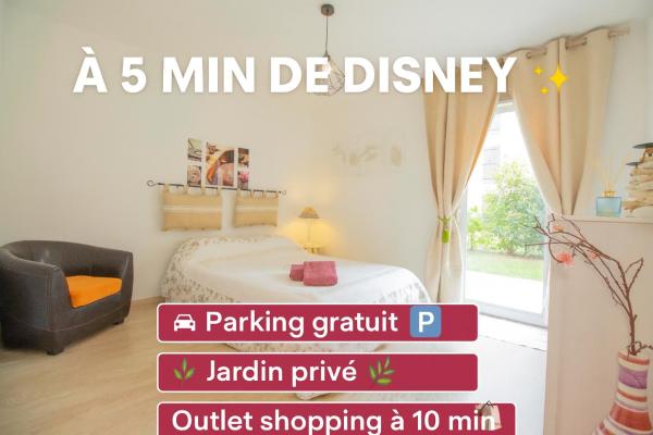 Appartement Cosy - Jardin Terrasse Privée-free Parking 5mn Disney - Disneyland París