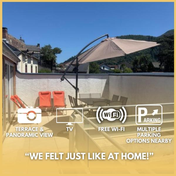 Le Belvédère - 9 Min Sanctuaires - 3 Chambres - 2 Salles De Bain - Terrasse & Vue Panoramique - Lourdes