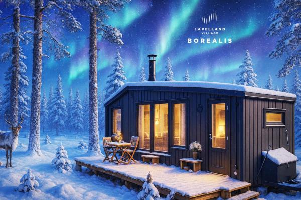 Landscape Cottages - Borealis Village With A Nature View, Fireplace, Sauna, Kitchen - Äkäslompolo