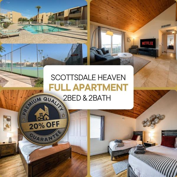 Scottsdale Getaway 2br/2b Apt W/pool, Spa & Tennis Court - Scottsdale, AZ