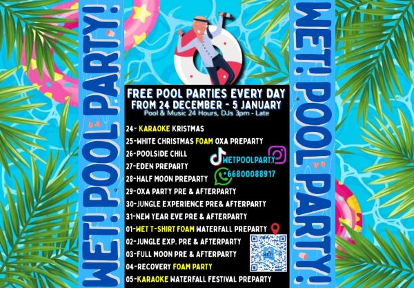 Wet Pool Party Haad Rin - Koh Samui