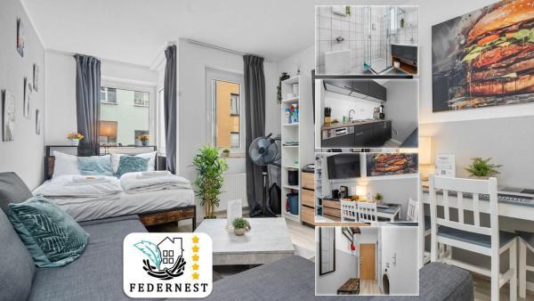 Messe, Monteure, Budget - Einfache Komfortable 2 Personen Wohnung (22qm) Mit Vollausstattung (Wlan 250 Mbit, Tv 55 Zoll M. Netflix) - Hochwertige Küche Und Bad - Duisburg