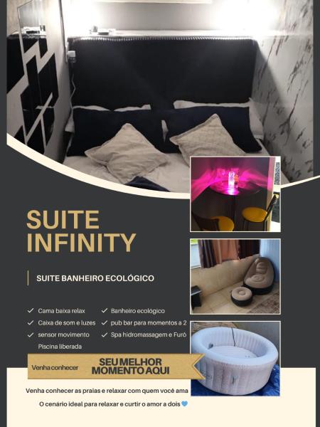 Suíte Infinity, Ar, Piscina, Spa, Wi-fi, Eco Wc - Governador Celso Ramos