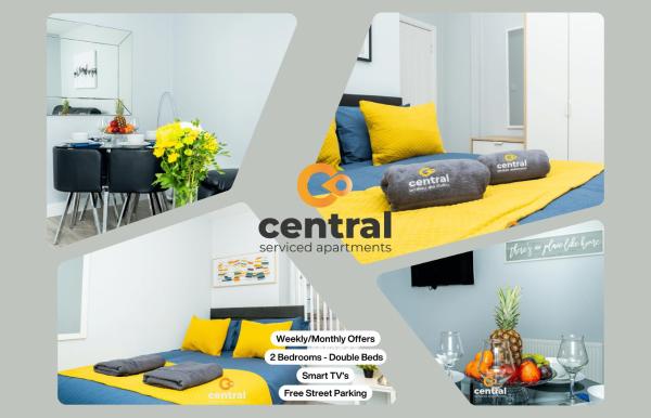 Central Serviced Apartments - 2 Bedroom - Ground Floor - Monthly & Weekly Bookings Welcome - Free Street Parking - 2 Double Beds - Wifi - Smart Tvs In Rooms - Fully Equipped - Heating 24-7 - Contractor & Short Stay Favourite - Fife
