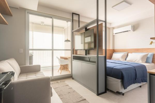 Studio Decorado Moderno Ao Lado Metrô Giovanni Com Varanda - Acomoda Até 4 Pessoas - Embu das Artes