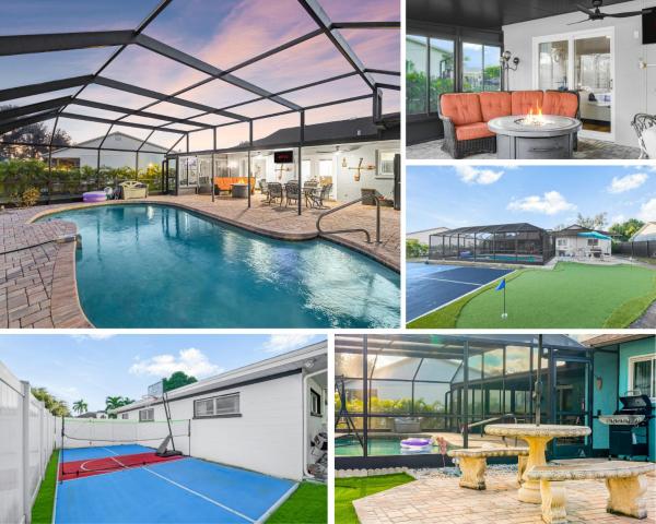 Large Family Retreat Heated Pool, Mini Golf 4bd Pickleball & Arcade - Bradenton, FL