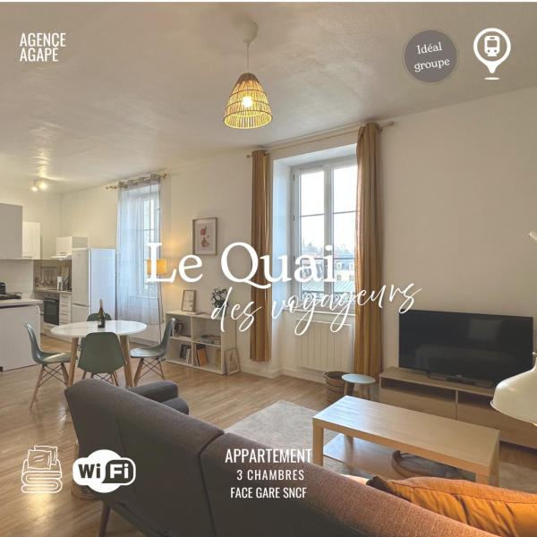 Le Quai Des Voyageurs - Séjour Lumineux Face Gare - Creuse