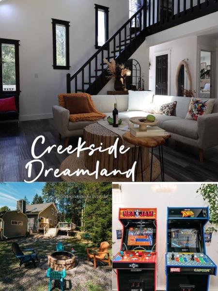 Creekside Family Dreamland - Play, Firepit, Arcade - Pocono Lake