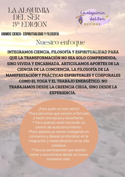 Retiro Vivencial La Alquimia Del Ser - Santa Teresita