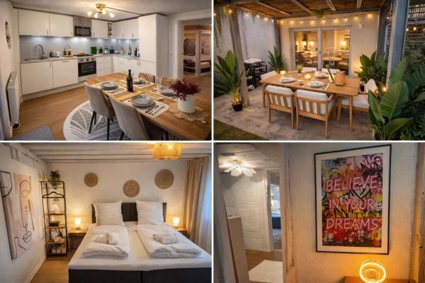 Gartenwohnung-terrasse-3 Schlafzimmer-85zolltv-arcade - Nuremberg