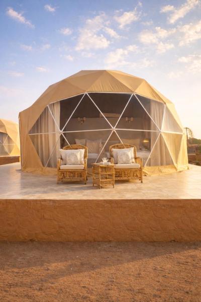 Wadi Rum Rimal View Camp Panoramic View - Jordanie