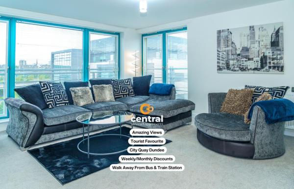 Central Serviced Apartments - 2 Bedroom - City Quay Views - Walk Into The City Centre - Smart Tvs In All Rooms - We Are Your Short Term Stay Specialists In Dundee - Get In Touch To Book Your Stay - Central Short Lets Dundee - V&A Dundee