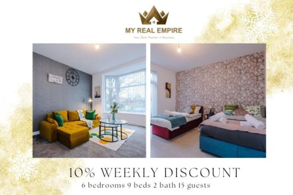 Large 6br House In Castleton - Sleeps 15 - Ideal For Contractors & Group Stays - Rochdale