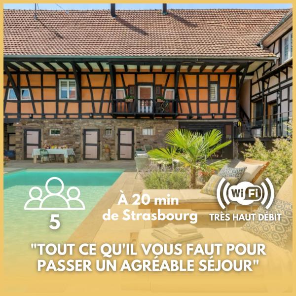 Charme Alsacien Avec Piscine, Proche Strasbourg Et Grand Ried - ibis budget Strasbourg Sud Illkirch