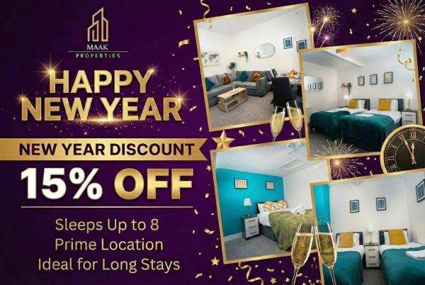 Modern 4-bedroom Apartment - Close To Yeovil Town Centre - Sleeps 8 - Yeovil