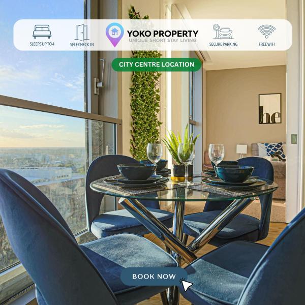 Penthouse Hub Apartment - Central Mk - Juliet Balcony, Free Parking, Fast Wi-fi And Smart Tv With Netflix By Yoko Property - Milton Keynes