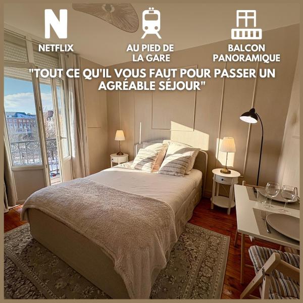 Suite Style Hôtel Avec Balcon Vue Gare Netflix - アラス