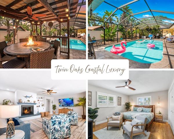 Twin Oaks Coastal Luxury, Top 1 Percent Of Homes, 5 Min To Beach, Tiki Caribbean Lanai, Heated Pool - Indian Rocks Beach, FL
