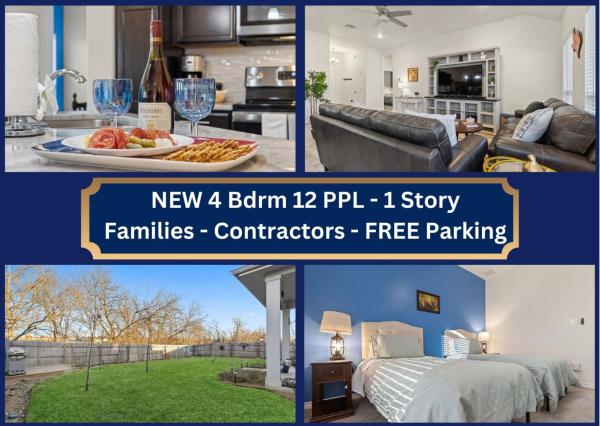 New Temple House - 12ppl - Families, Groups, Insurance - Quiet Street, 5 Mi To Meta, Bs&w, Umhb Pets Ok, Fast Wi-fi Free Parking - Professionally Managed By Stay Albatross Furnished Rentals - Temple, TX