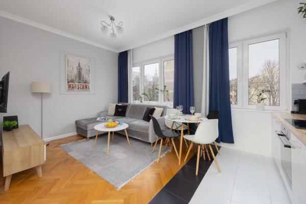 Cozy Apartment Hoża Warsaw Near Pkin With Air Conditioning By Noclegi Renters - Warschau