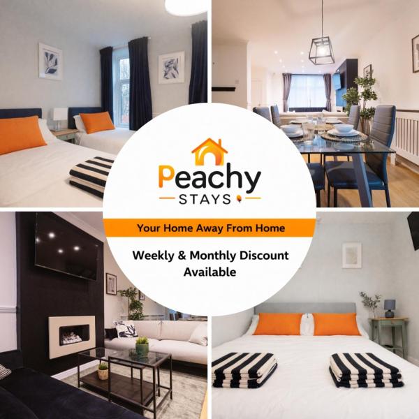 Modern 3 Bedroom House In Salford, Sleeps 7, 16 Minutes From Manchester City Centre, Free Parking And Wi-fi, Weekly And Monthly Stays, Great Rates Available At Peachy Stays - Cheshire