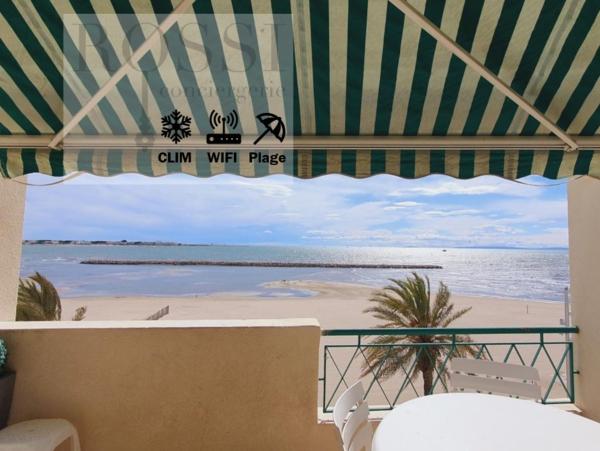 Duplex Les Palmiers Sur La Plage Clim Wifi 1ère Ligne 4 Personnes - Rossiconciergerie - Linge Inclus - Aigues-Mortes